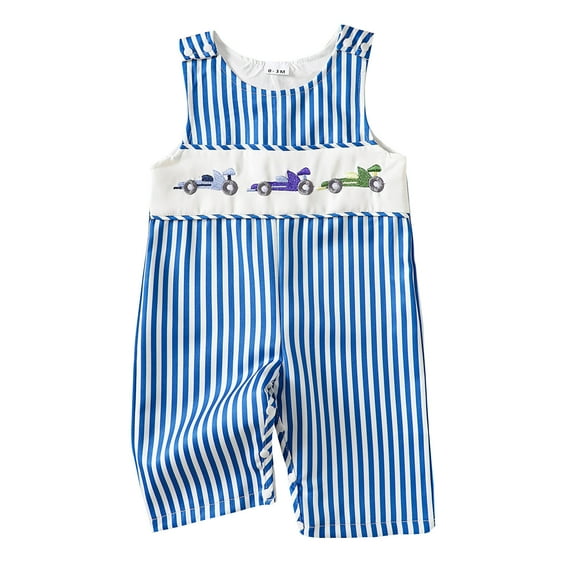 Bainana Sleeveless Romper For Newborn Girls Boys Cartoon Car Striped ...