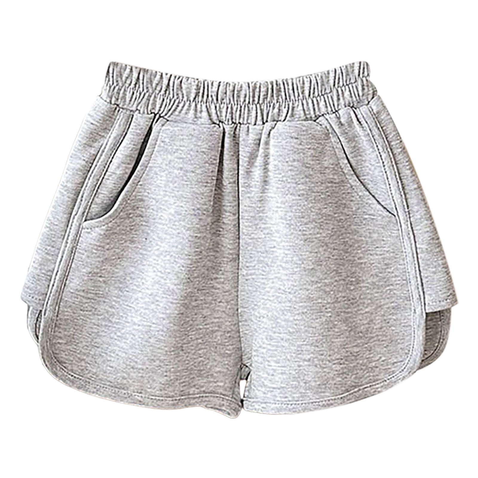Bainana Solid Color Shorts For Girls Toddler Elastic Waist Wide Leg ...
