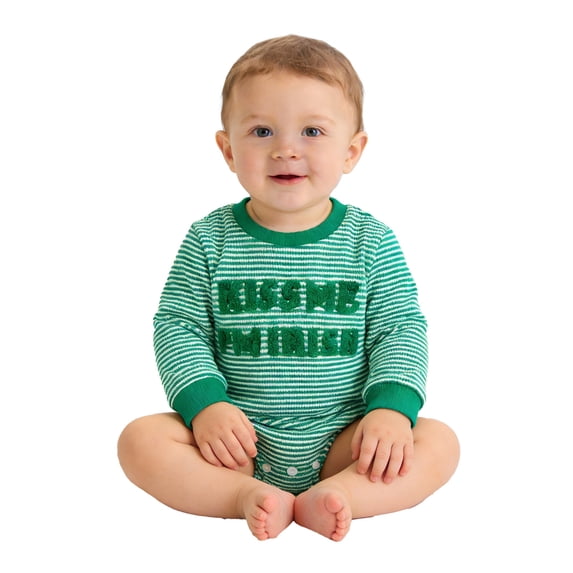 Bainana St Patricks Day Girls Romper Letter Striped Print Long Sleeve ...