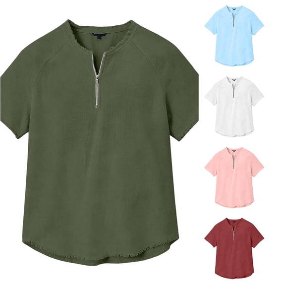 Bainana Summer Round Neck T Shirts For Men Solid Color Short Sleeve ...