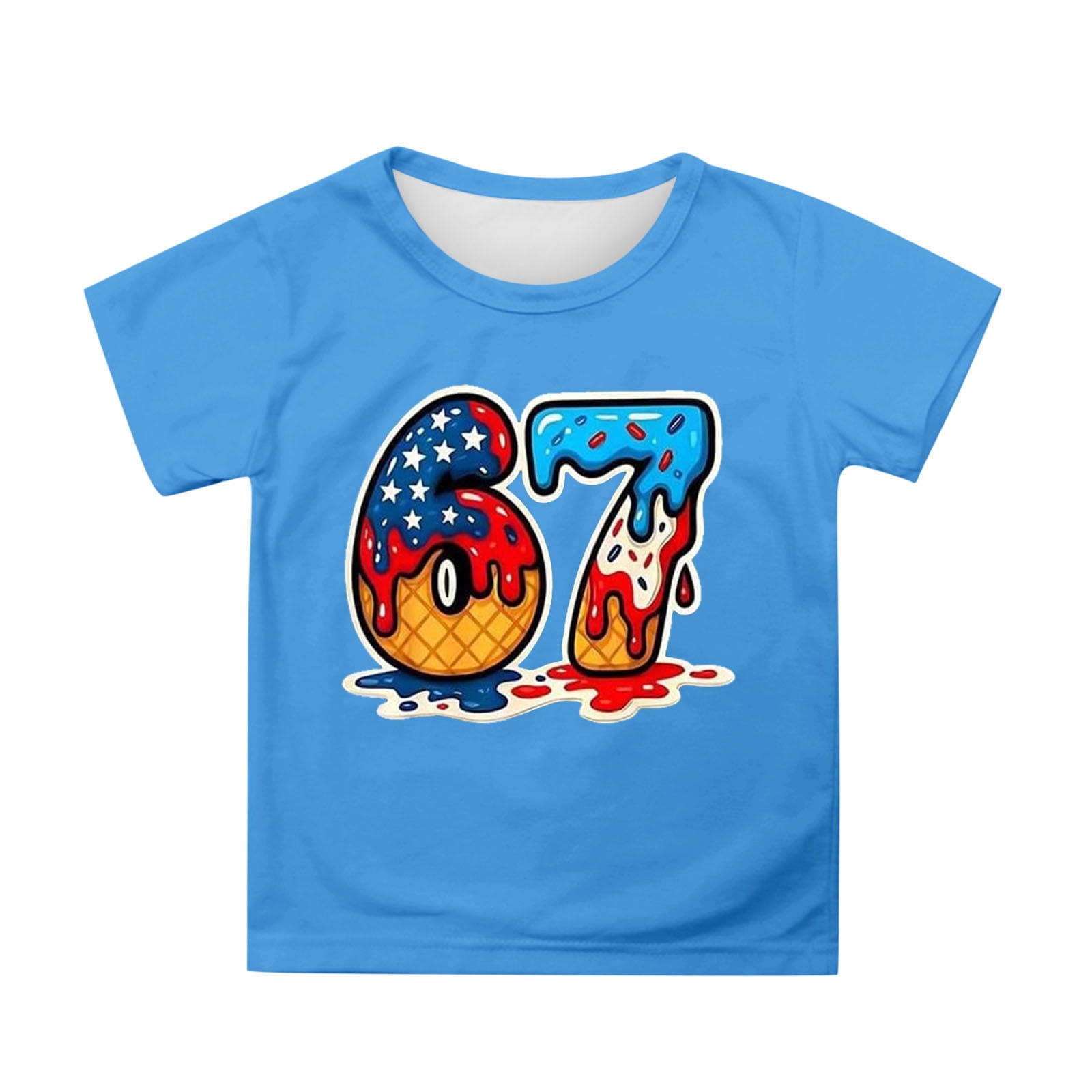 Bainana Summer T-Shirt For Boys Child 6 7 Number Print Short Sleeve ...