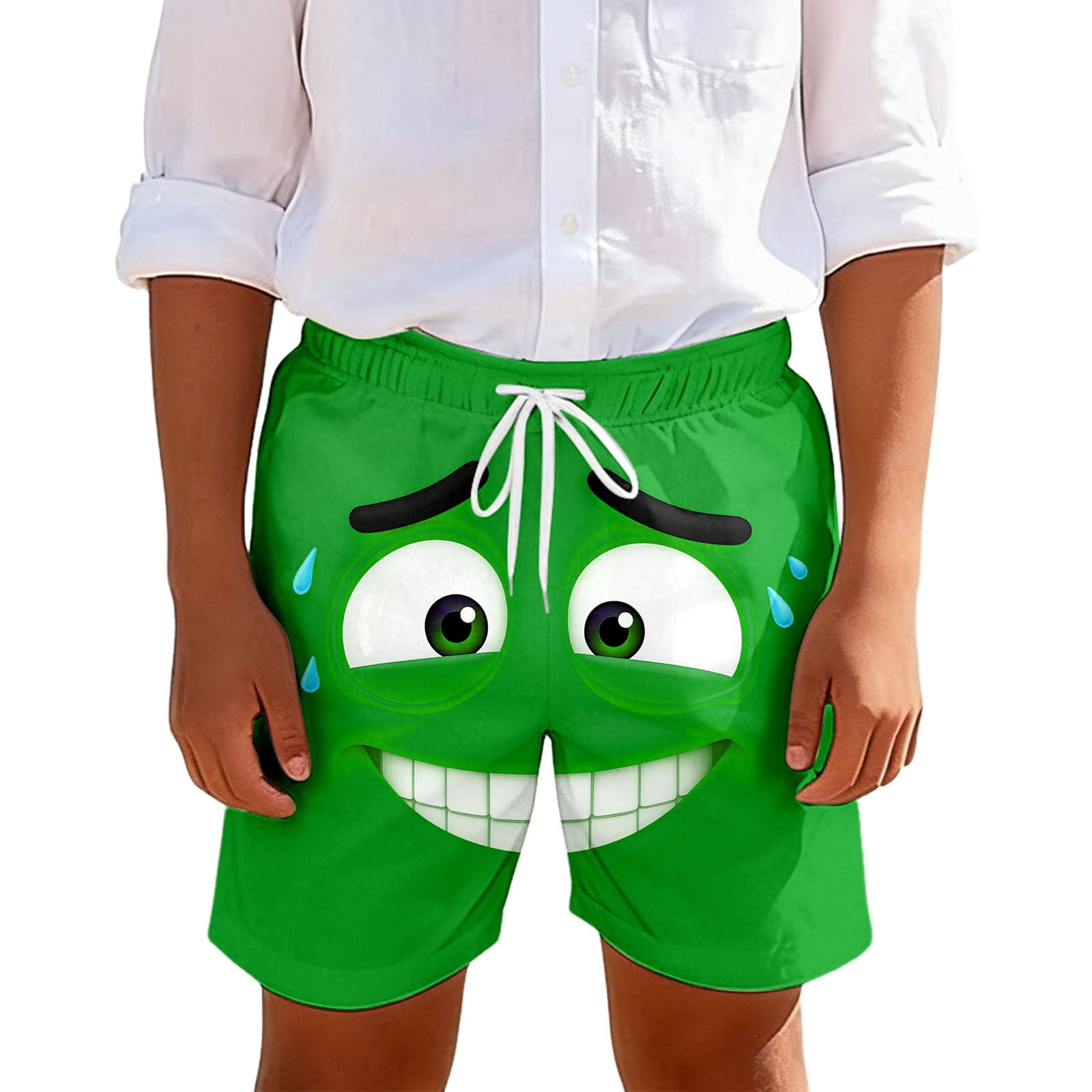Bainana Swim Shorts For Boys Child Cartoon Print Elastic Waist Straight ...
