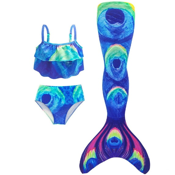 Bainana Swimwear For Girls Scale Print Bikini Tops And Shorts Set With ...