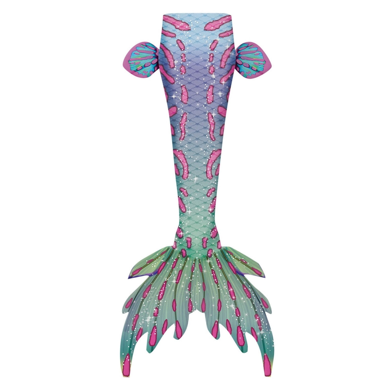 Bainana Swimwear For Girls Tail Style Scale Gradient Print Elasic Waist ...