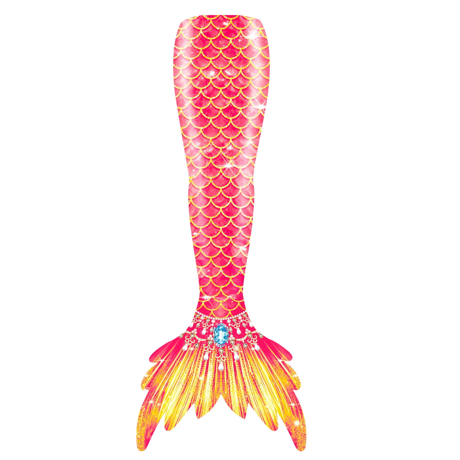 Bainana Swimwear For Girls Tail Style Scale Gradient Print Elasic Waist ...