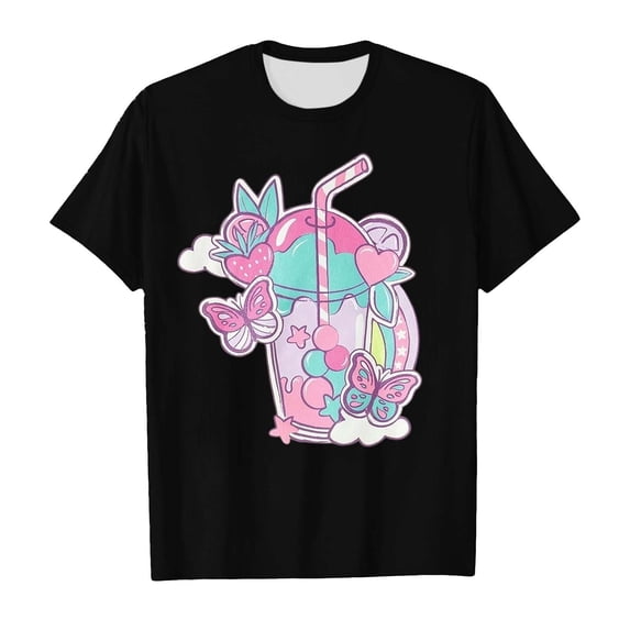 Bainana T Shirts For Girls Cartoon Pint Short Sleeve Graphic Tees ...