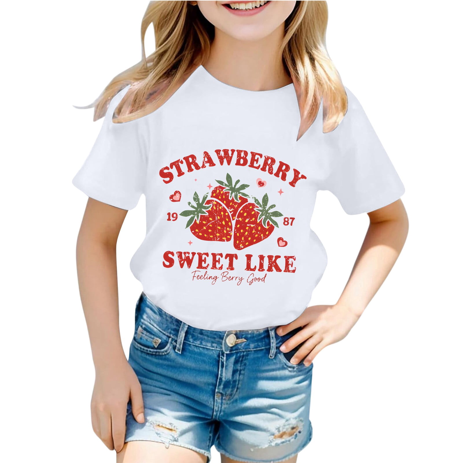Bainana T Shirts For Girls Cartoon Pint Short Sleeve Graphic Tees ...