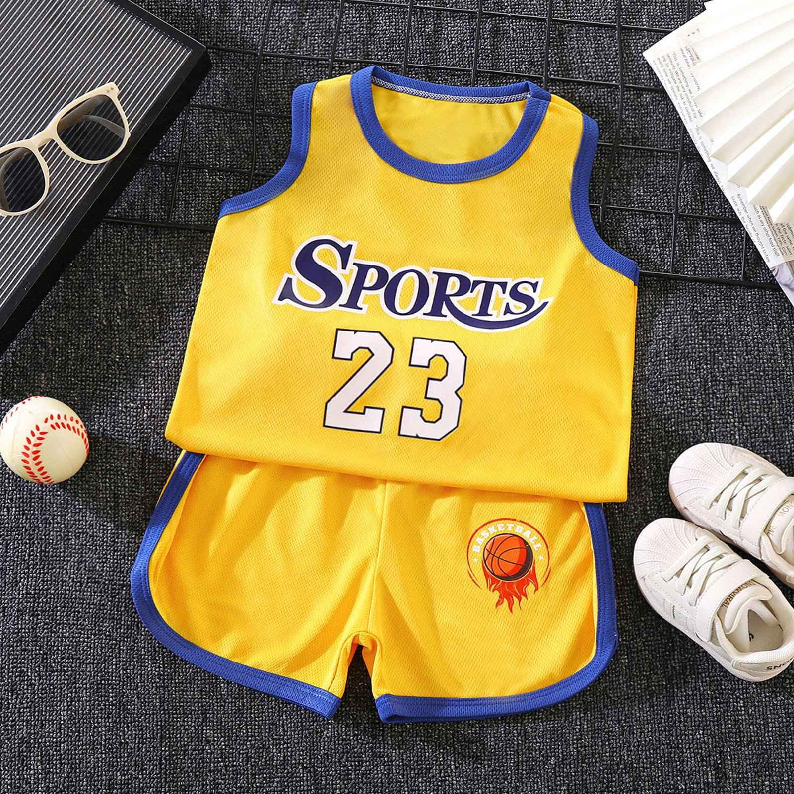 Bainana Toddler Boys 2 Piece Outfit Number Print Sleeveless Crew Neck ...