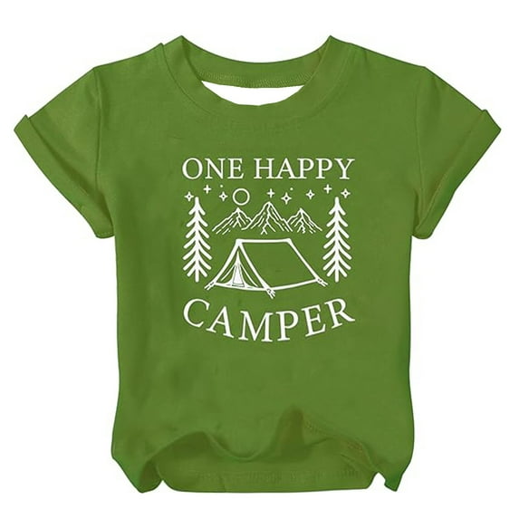 Bainana Toddler Boys Girls Fashion Tops Cartoon Print Short Sleeve Crew ...