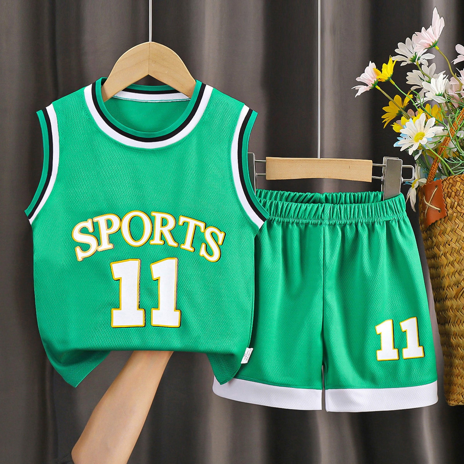 Bainana Toddler Boys Outfit Set Number Print Sleeveless Crew Neck Suit ...