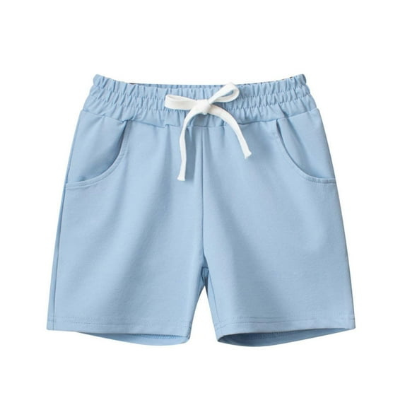 Bainana Toddler Boys Shorts Solid Color Elastic Waist Straight Leg ...