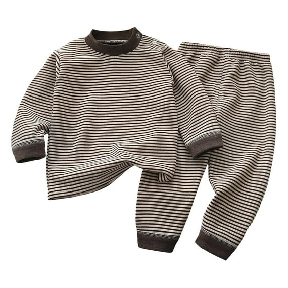 Bainana Toddler Girls 2 Pieces Outfit Set Solid Color Long Sleeve Crew ...