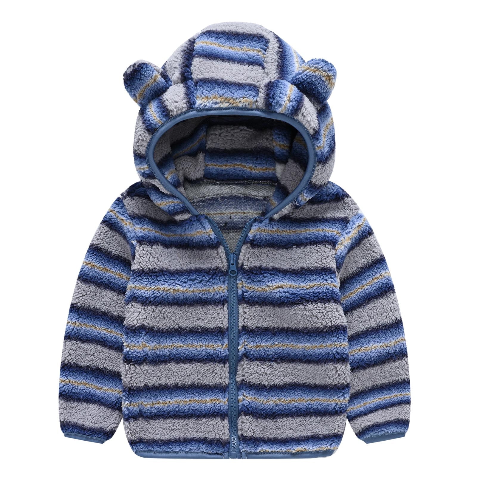 Bainana Toddler Girls Jacket Print Long Sleeve Zip Up Bear Ear Hooded ...