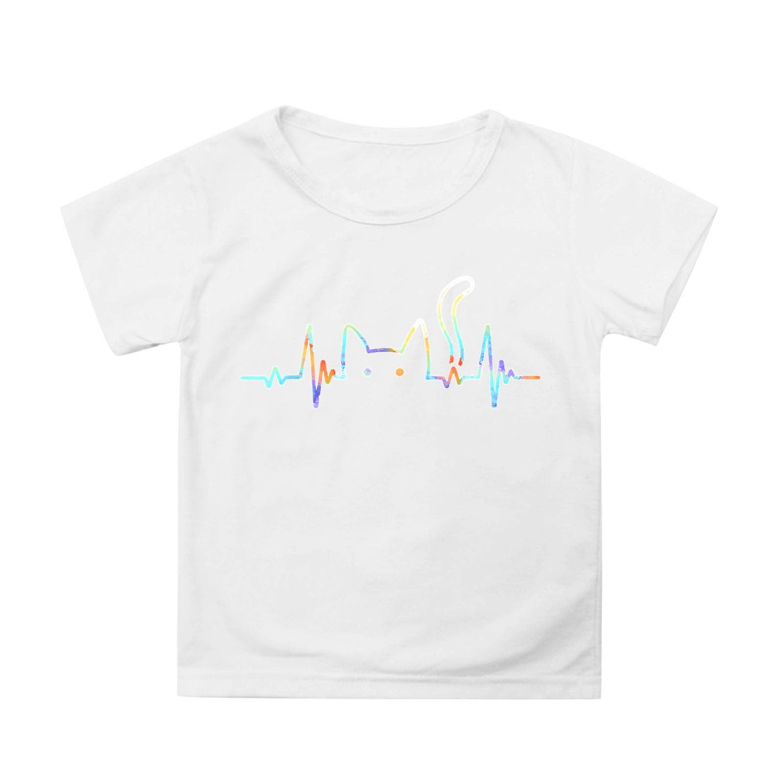 Bainana Toddler Girls Tops Casual Short Sleeve T Shirt With Cartoon ...