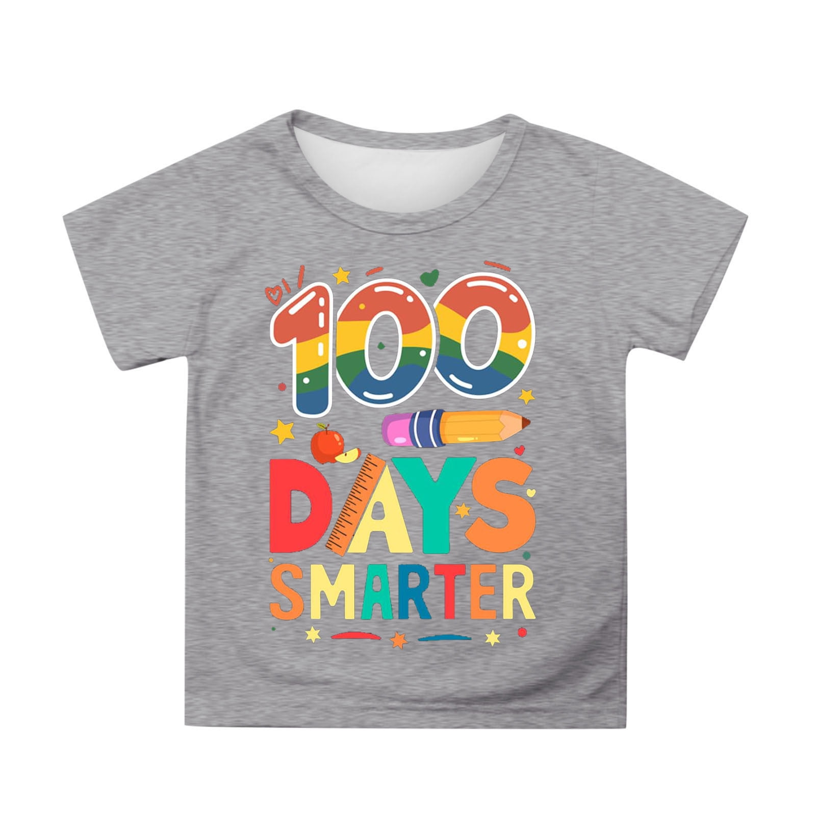 Bainana Toddler Girls Tops Graphic Print Short Sleeve Crewneck Tee For ...