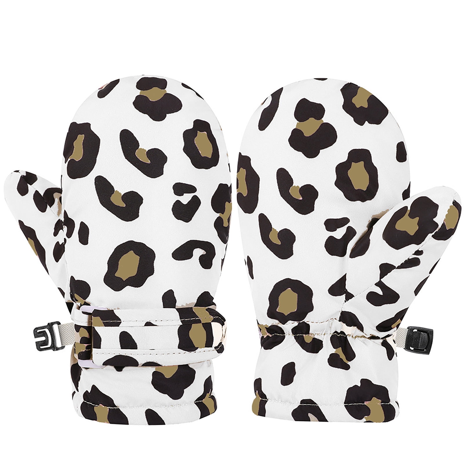 Bainana Toddler Leopard Print Mittens Skiing Gloves Full Finger ...