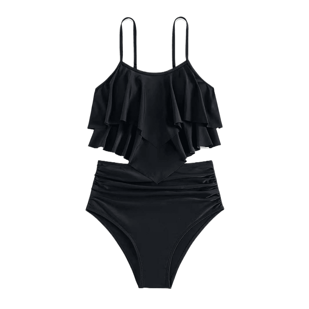 Bainana Toddler Swimwear Two Piece Solid Color Fashion Bikini With ...