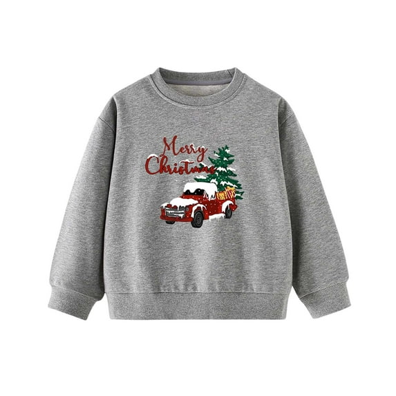 Bainana Todlder Girls Boys Christmas Sweatshirt Cartoon Print Long ...