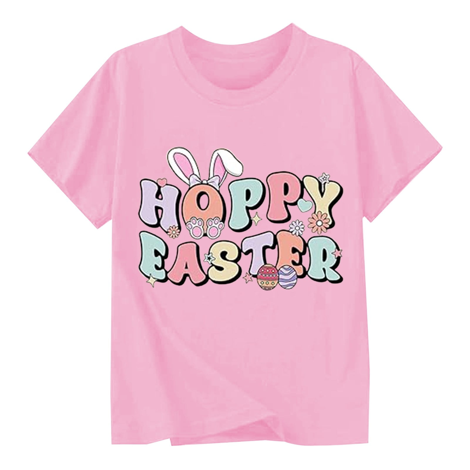 Bainana Tops For Girls Child Diy Print Short Sleeve Crew Neck Shirts ...