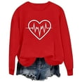 Bainana Valentine'S Girls Sweatshirt Child Heart Print Long Sleeve Crew ...
