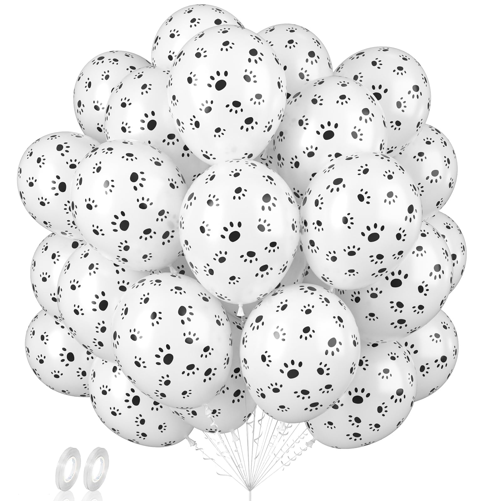 Baipian Paw Balloons, CORNET 60 Pcs Dog Paw Balloons, Paw Print Balloons Pet Latex Balloons ...