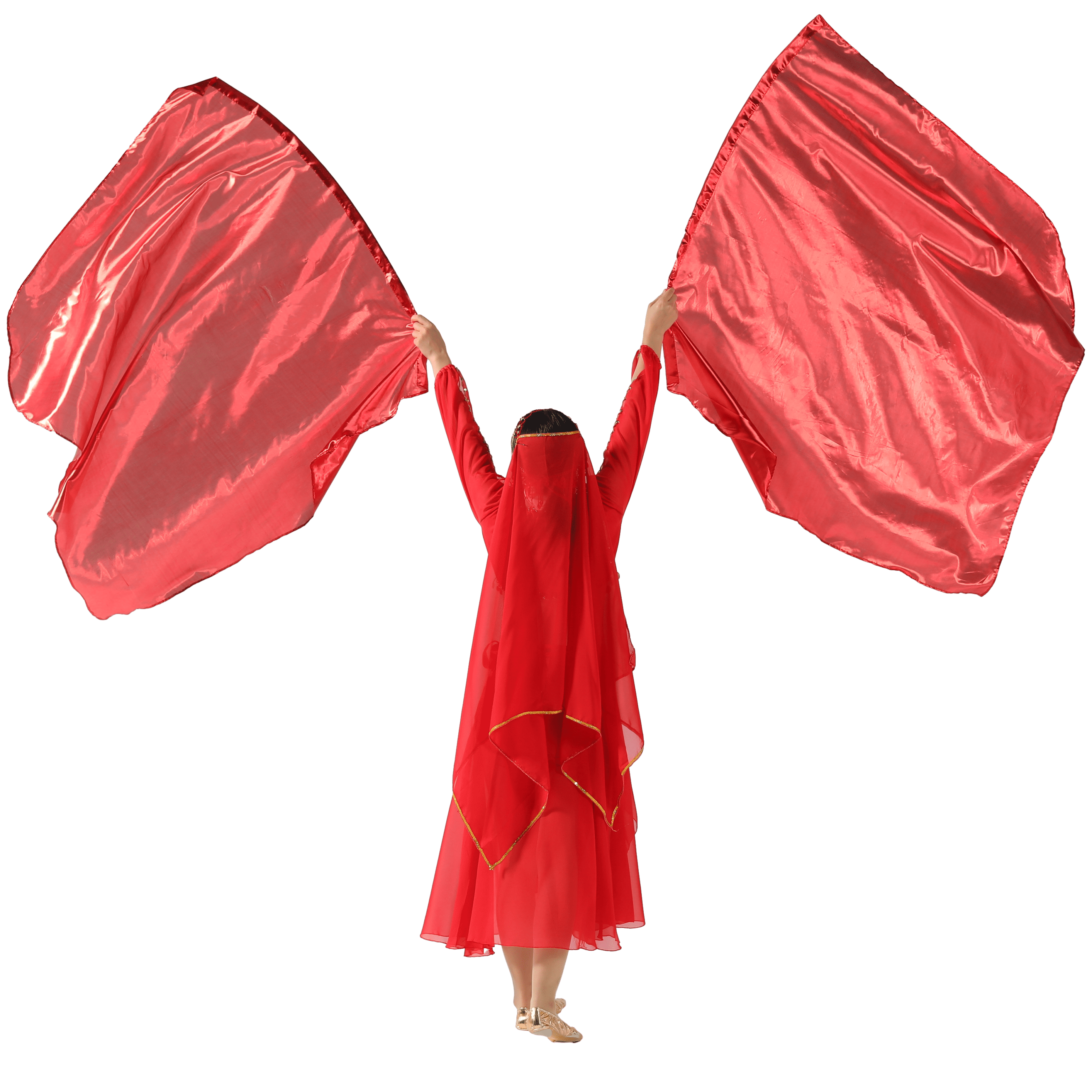 Baisdan Dance Flags Worship Flag Church Praise Dance Accessories Red 1 ...