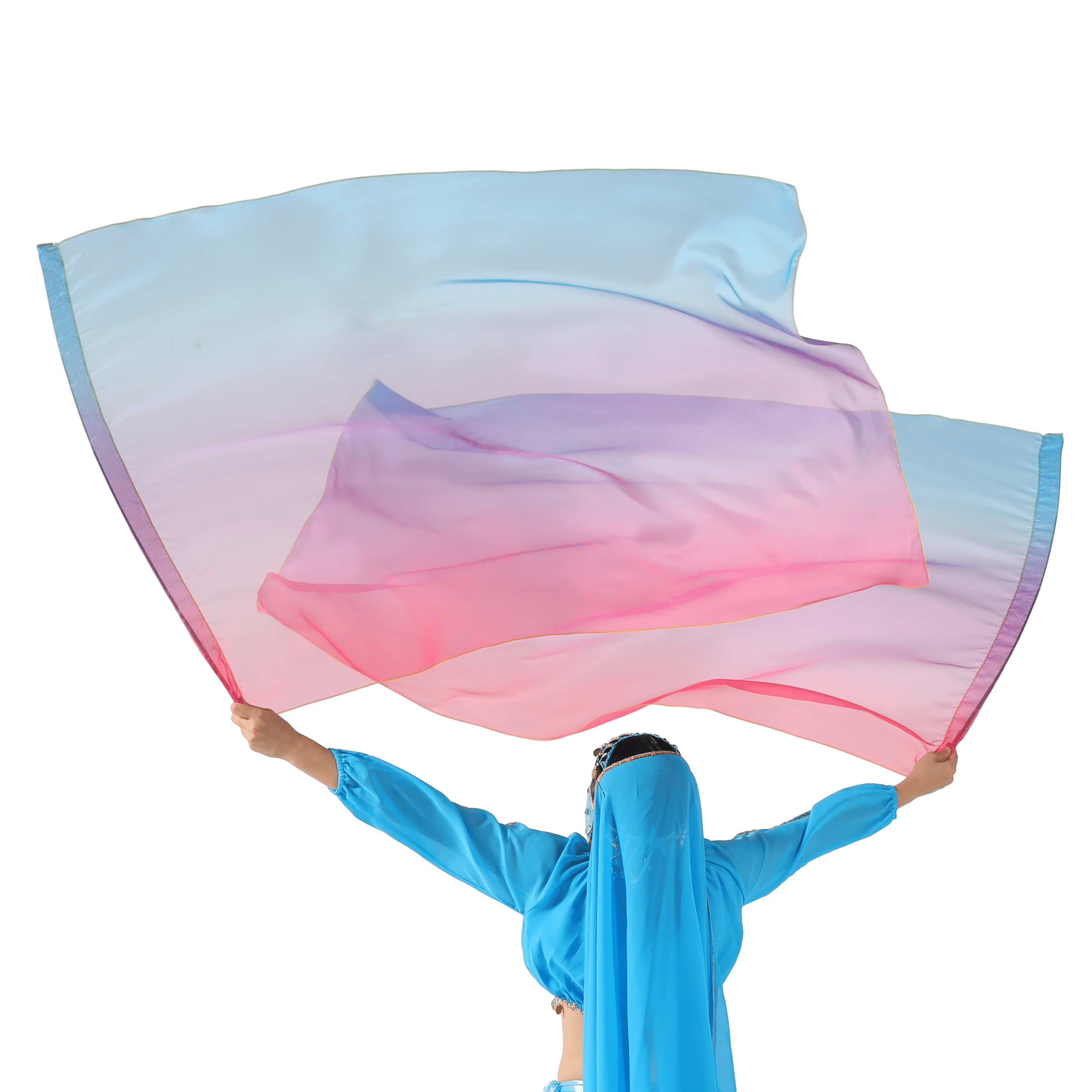 Baisdan Dance Rectangle Flag Worship Flag Church Praise Dance Accessories 1 Pair 9#RED-PURPLE ...