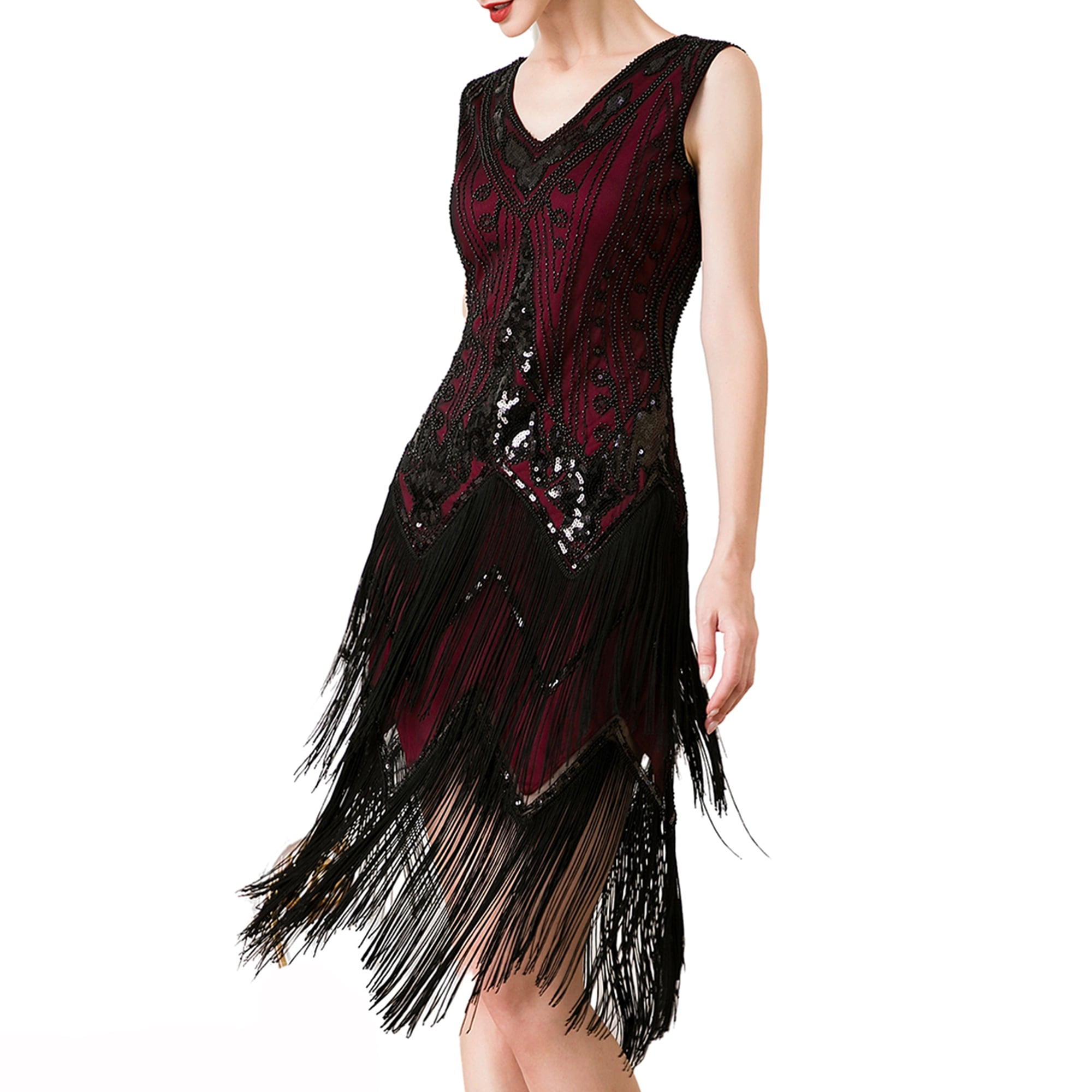 Baisdan Womens Flapper Dress 1920s Cocktail Dresses for Party Gatsby ...