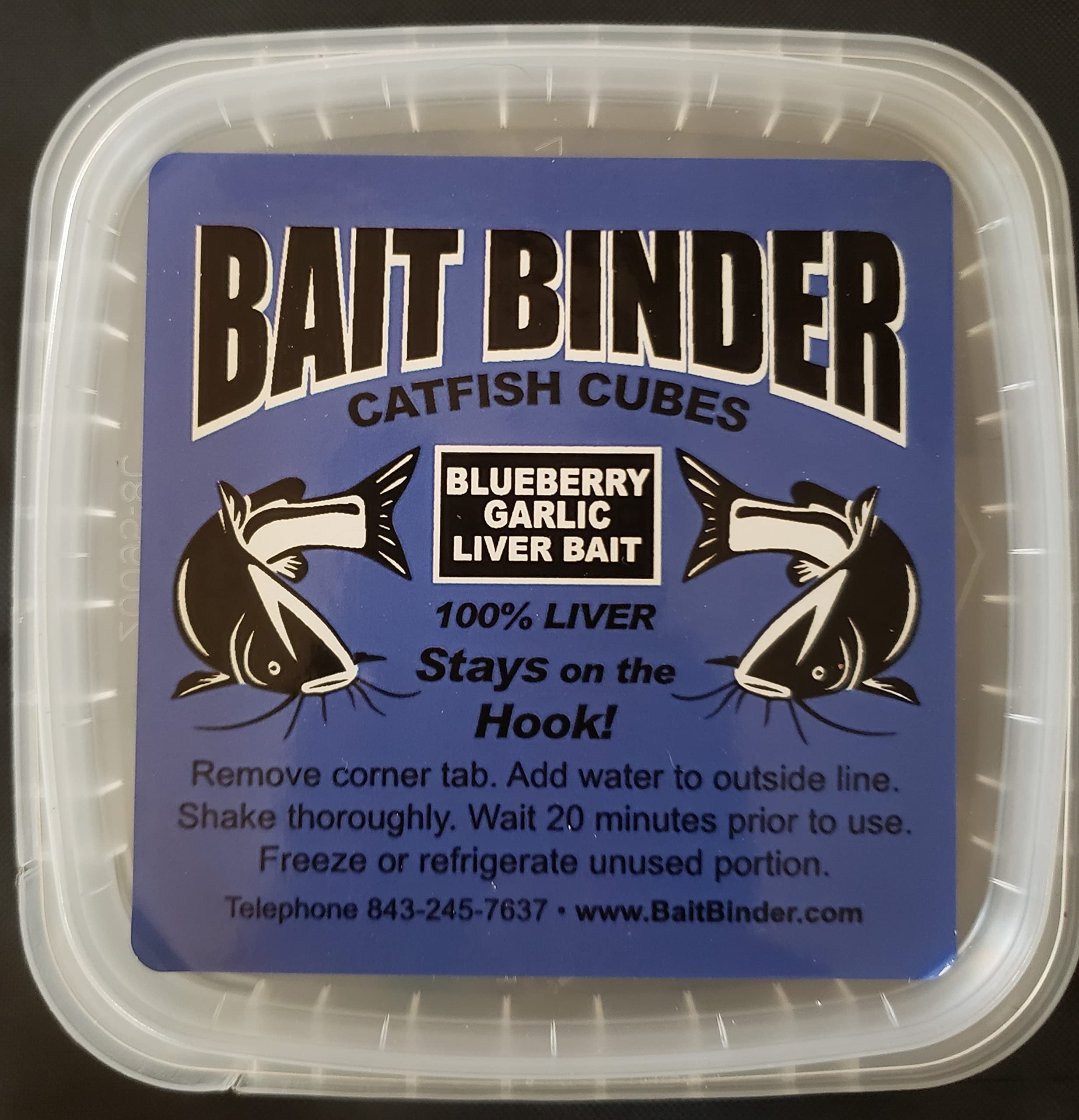 Bait Binder Catfish Cubes - Liver Catfish Bait - Blueberry Garlic ...