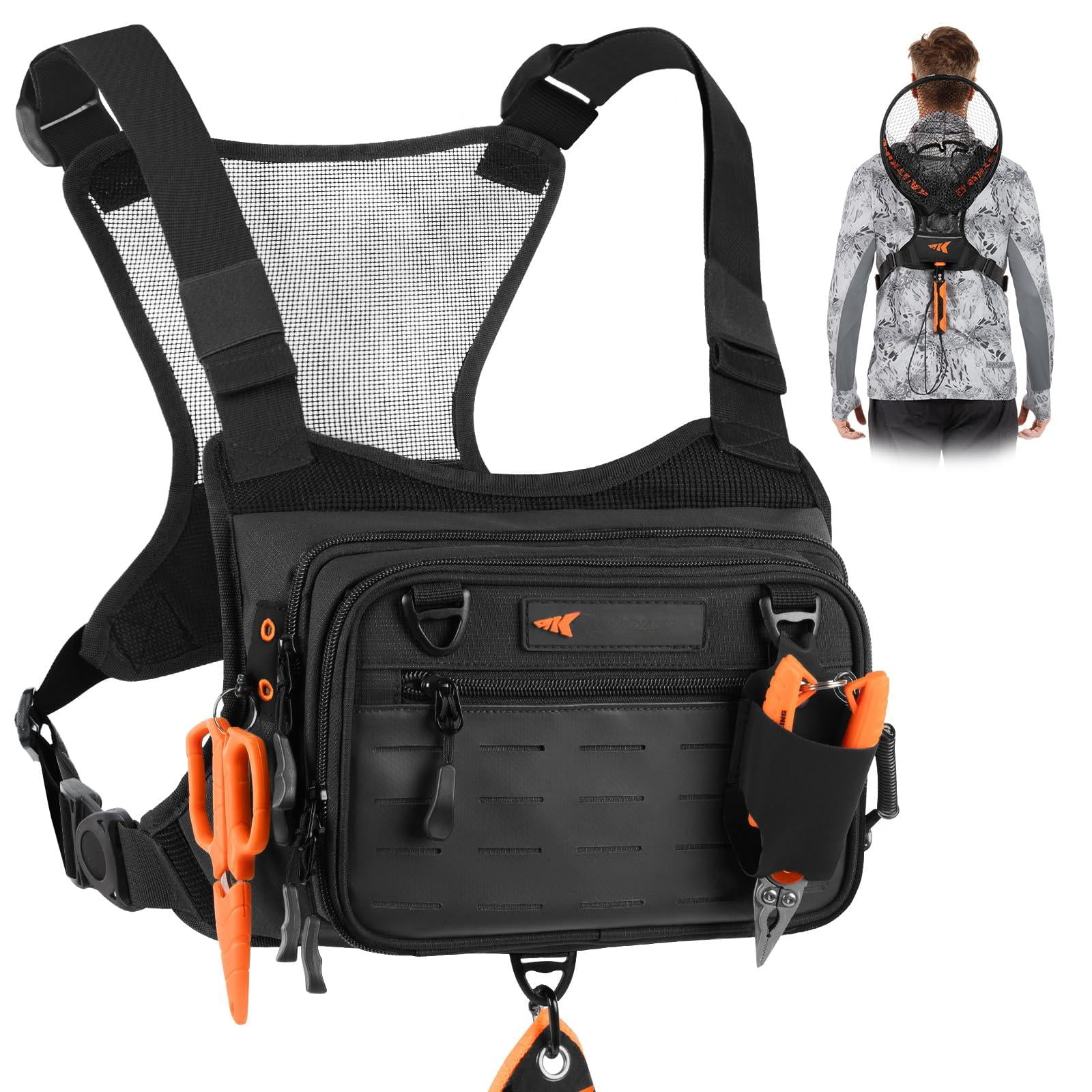 Bait Boss Water-resistant Fishing Chest Pack With Eva Zip-down ...