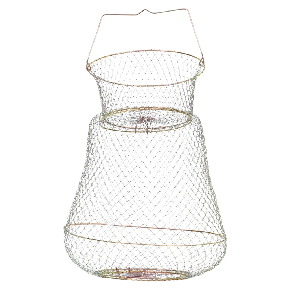 Bait Bucket,Fishing Catch Cage Metal Fishing Netting Metal Fishing Net ...