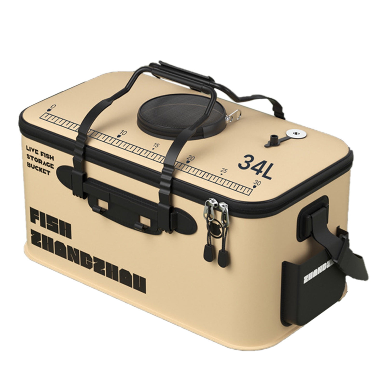 Bait Bucket, Folding Fishing Bucket, Fishing Buckets, with Aeration ...