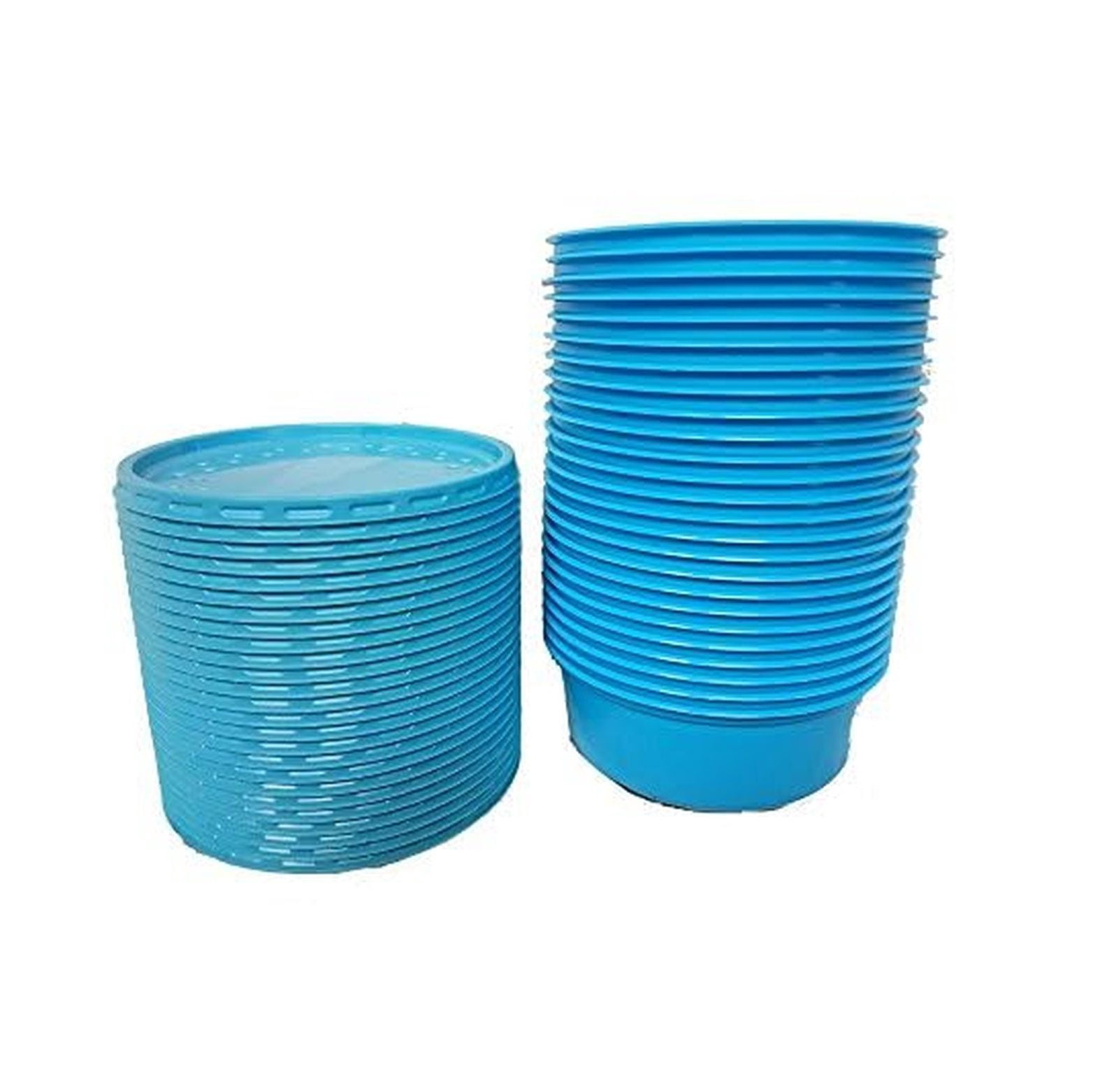 Bait Cups 8 oz, Blue Plastic Containers with Vented Lids - 250 Count ...