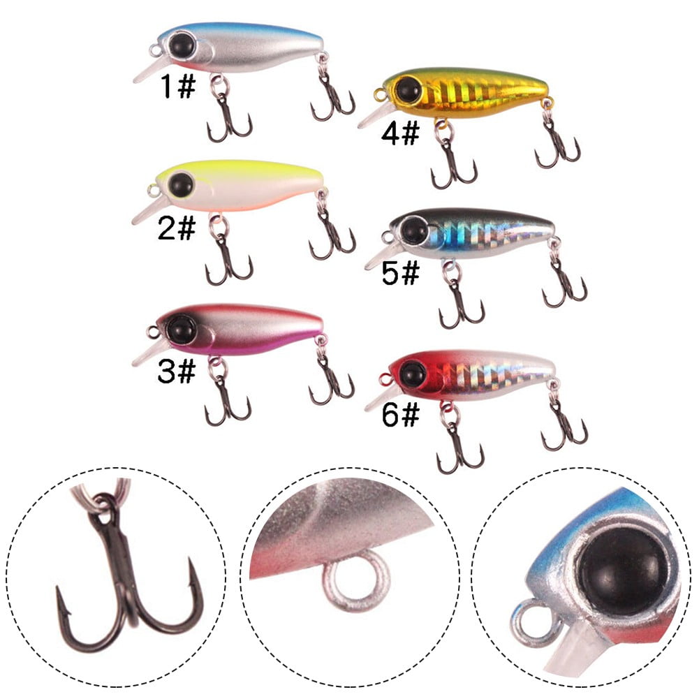 Bait Fishing Lure Built-In Noise Beads 1#-6# Crankbaits Fish Hook ...