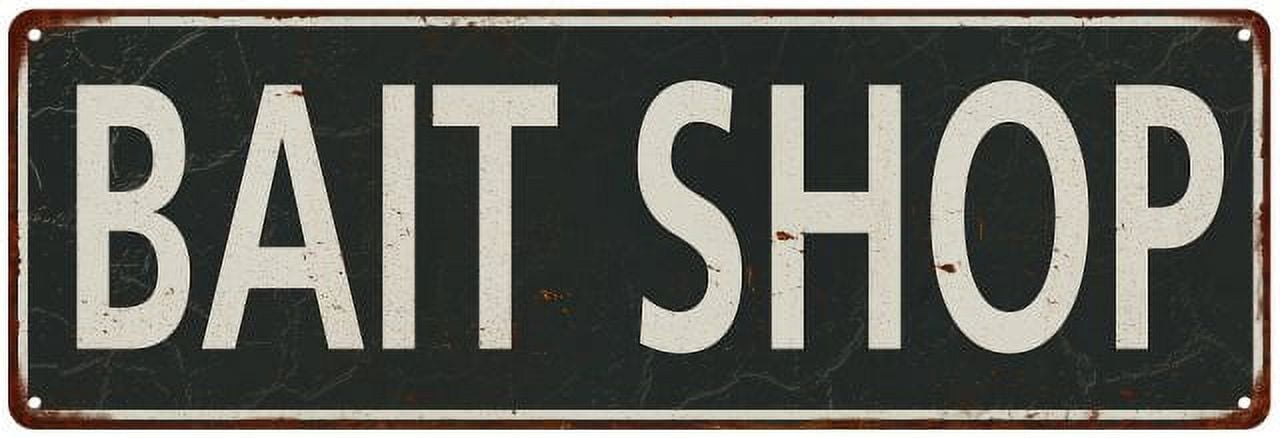 Bait Shop Vintage Look Shabby Chic Gift Metal Sign 6x18 106180062020 ...