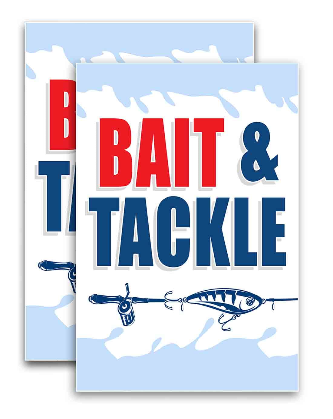Bait Tackle (24" X 36") Vinyl Decal Only (Pack of 2) |Sign|Sticker ...