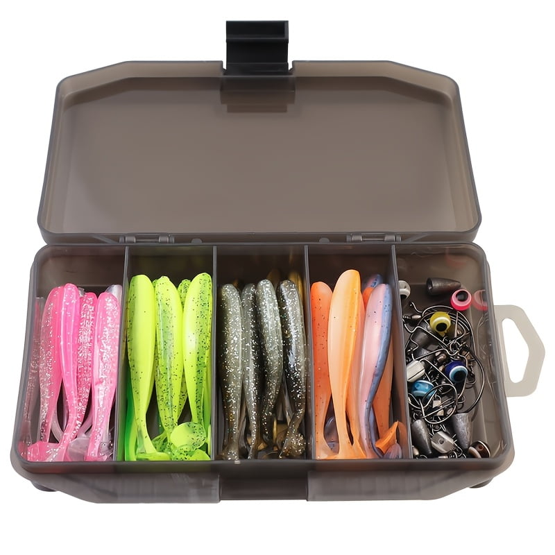 Bait and fishing gear include crank baits, rotating baits, plastic ...