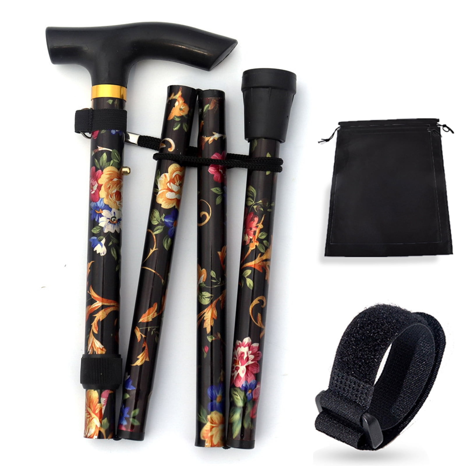 Baitaihem Foldable Walking Cane Stay Steady and Stylish Collapsible ...