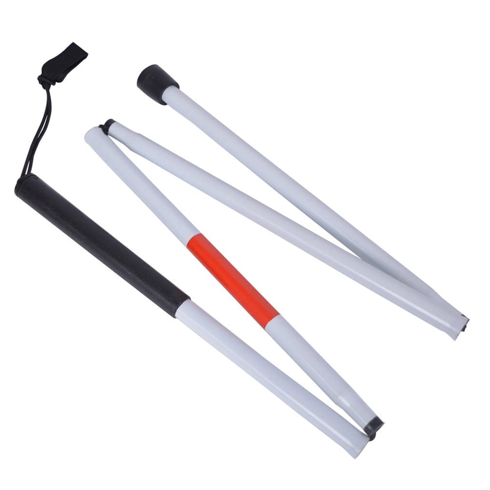 Baitaihem Folding Blind Cane, Red Reflective Walking Stick, Mobility ...