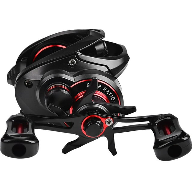 Baitcasting Reels 8kg MAX Drag 7.2:1 Gear Ratio With unloading alarm 5+1BB left hand wheel ...