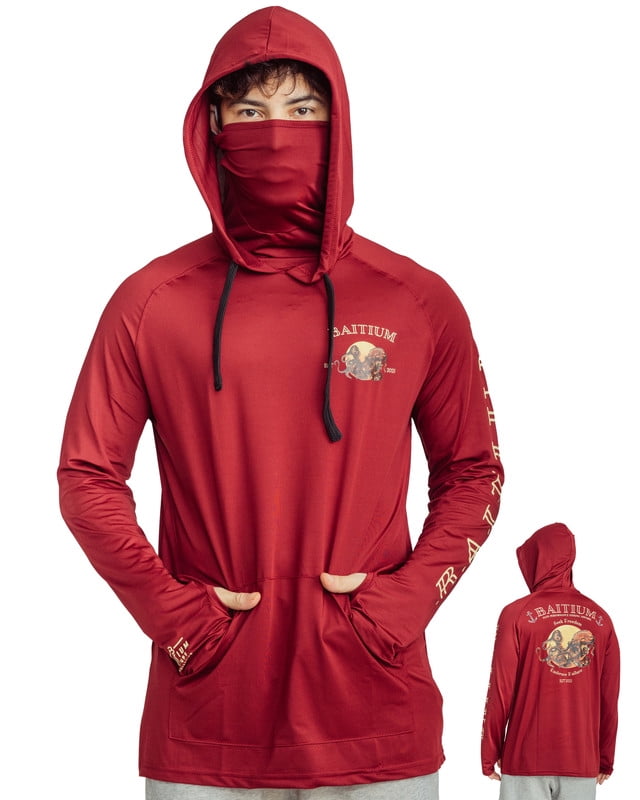Baitium Fishing Shirt For Men Outdoor Hooded Long Sleeve Sun Shirt ...