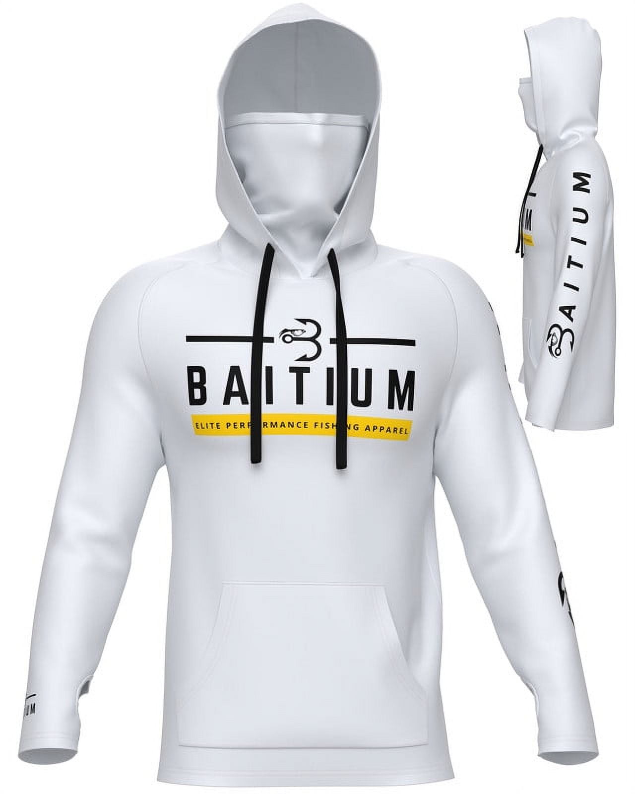 Baitium Men's Outdoor Hooded Long Sleeve Fishing Shirt, UPF 50+, Quick ...