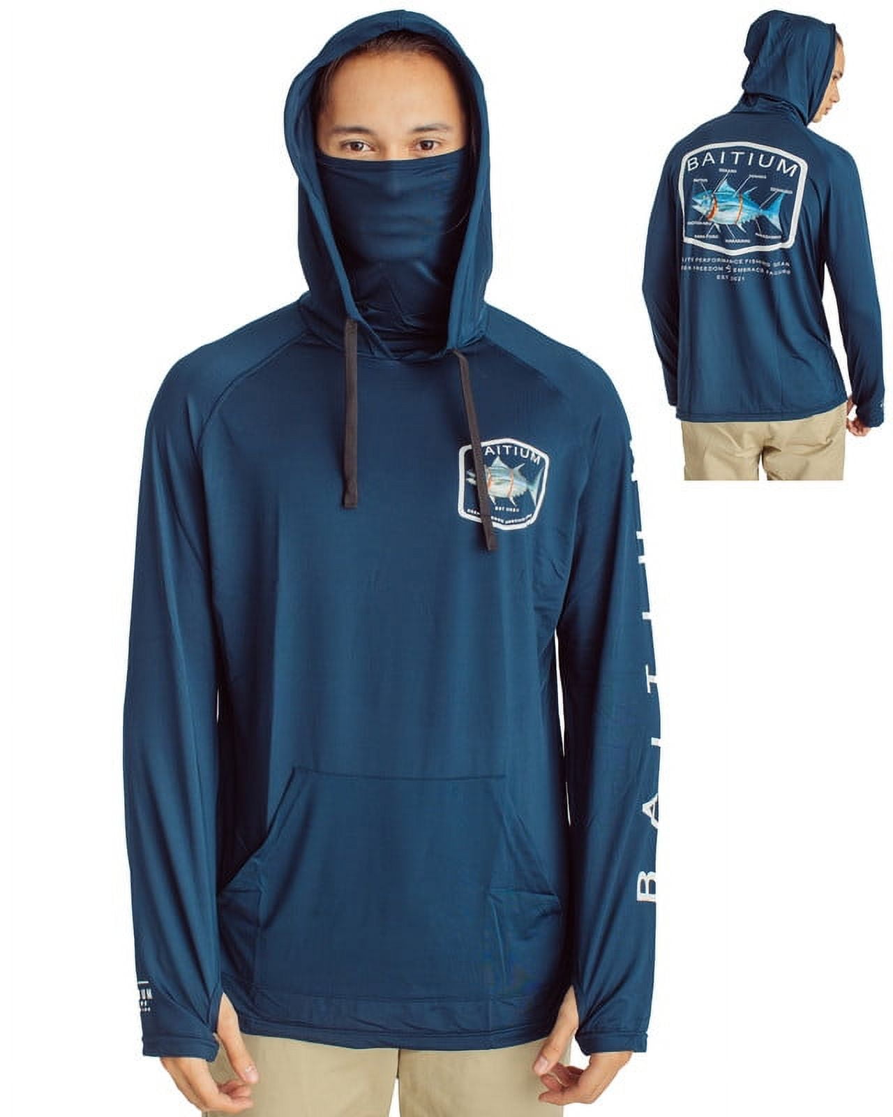 Baitium Fishing Shirt For Men Outdoor Hooded Long Sleeve Sun Shirt ...