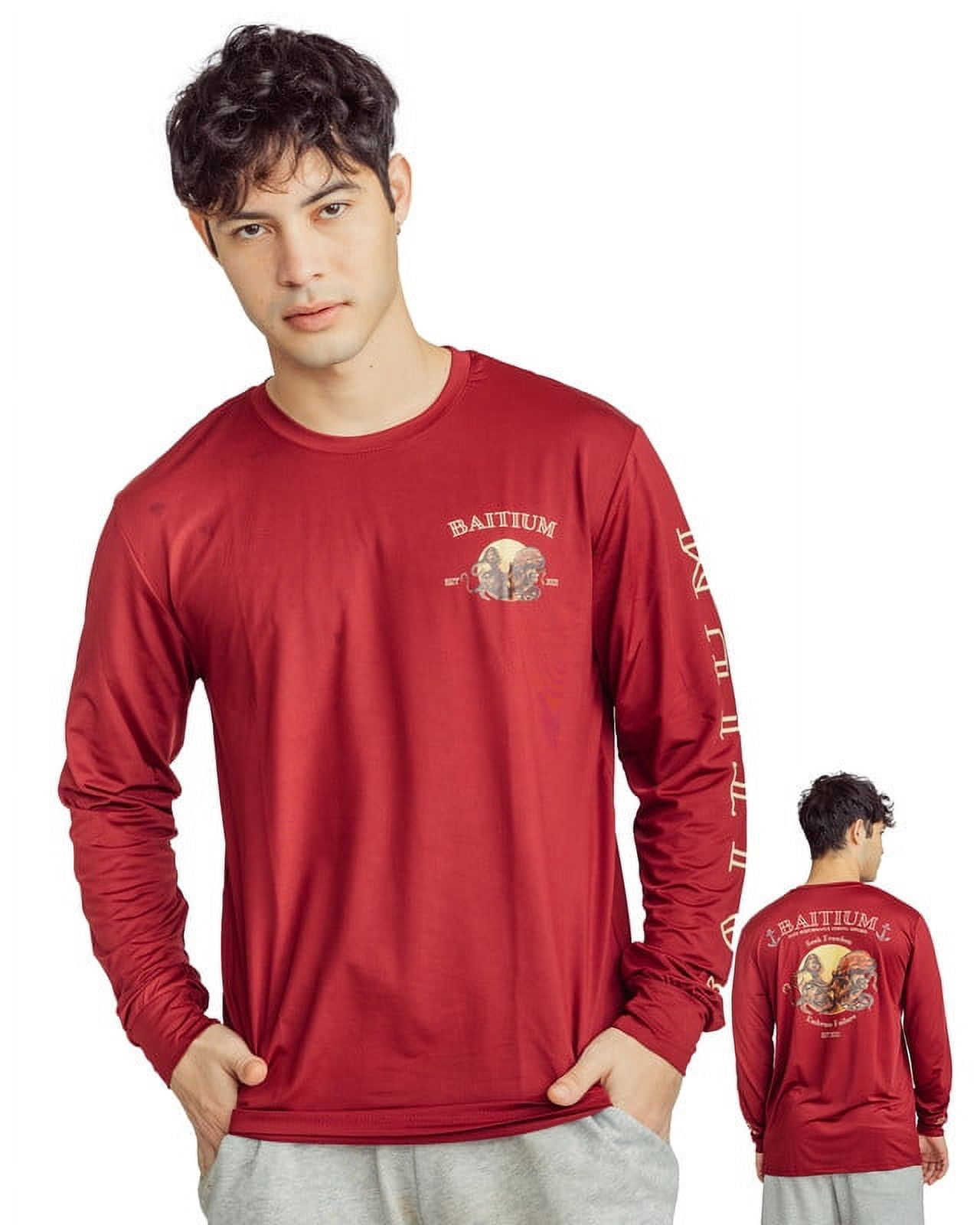 Baitium Fishing Shirt for Men Outdoor Long Sleeve Fishing Shirt Hiking ...