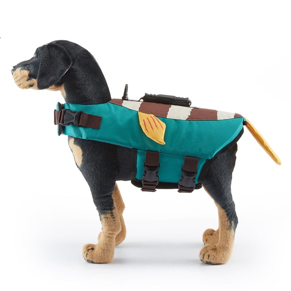 Baiways Pet Back-Up Swimsuit Life Jacket with Cute Cartoon Reflective ...