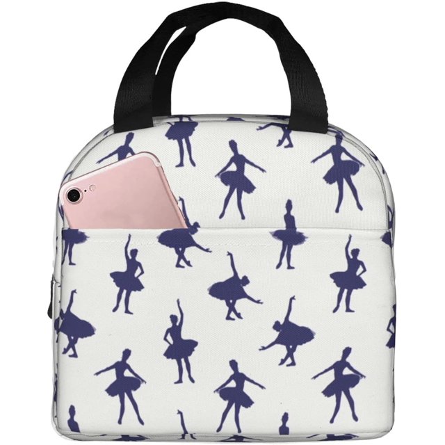 Baiyi Ballet And Flower Pattern Lunch Bag Tote Bag Portable Insulated