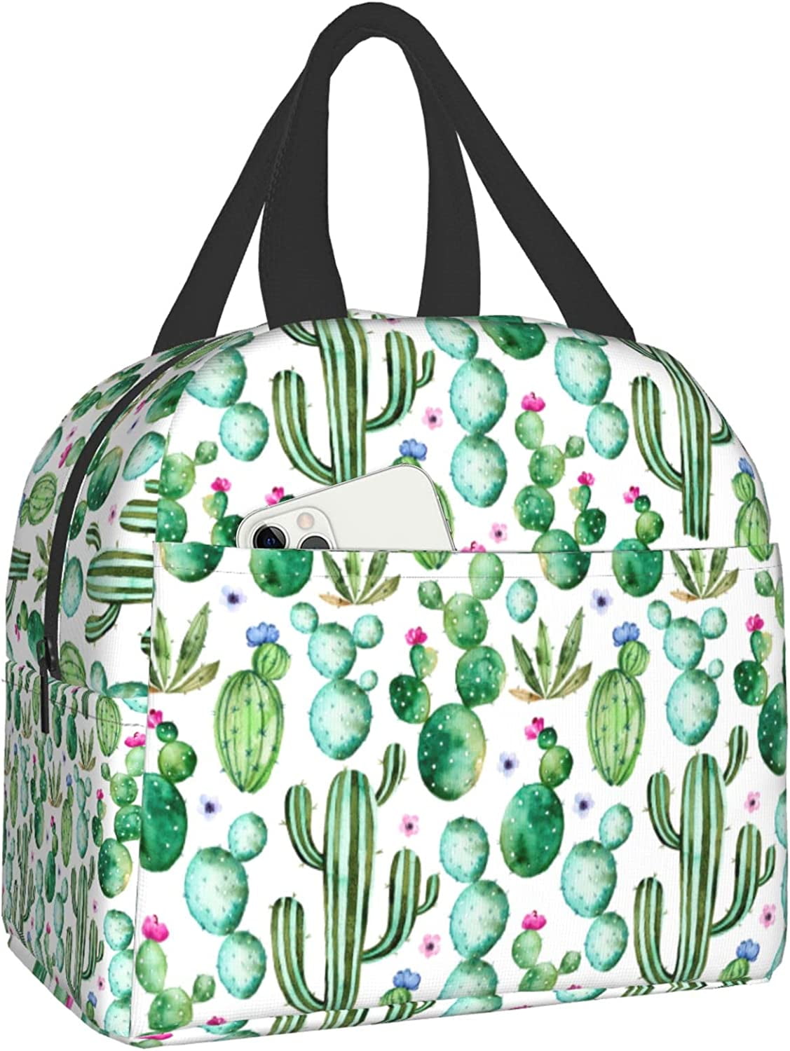 Baiyi Cactus Lunch Bag Insulated Cactus Floral Lunch Box For Women Men Girls Boys Reusable ...