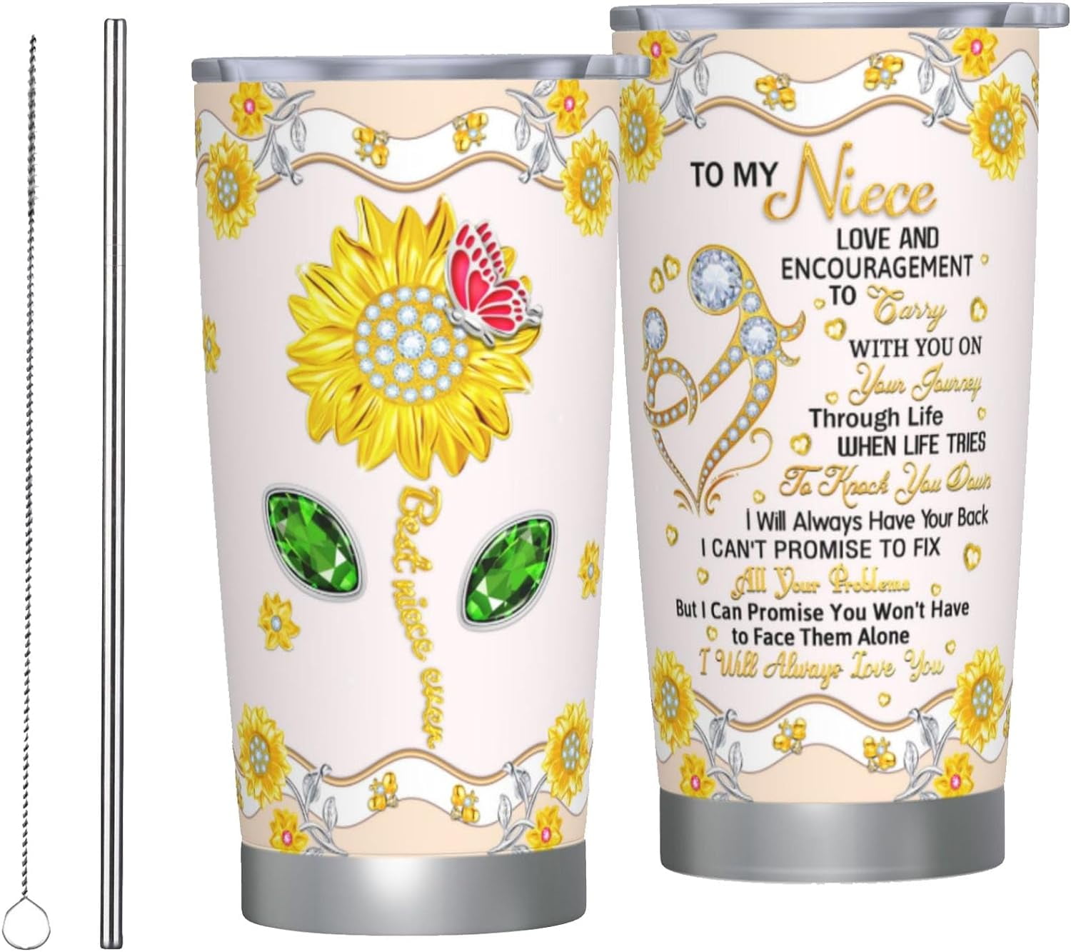 Baiyi Daughter Gifts from Mom, Gifts for Daughter Stainless Steel ...