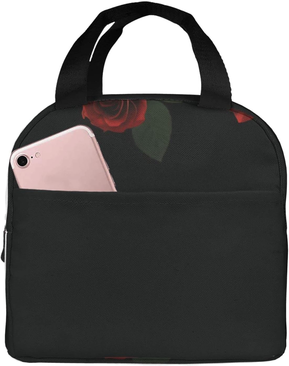 Baiyi Purple Leaf Print Pattern Lunch Bag For Women/Men Insulated Lunch ...