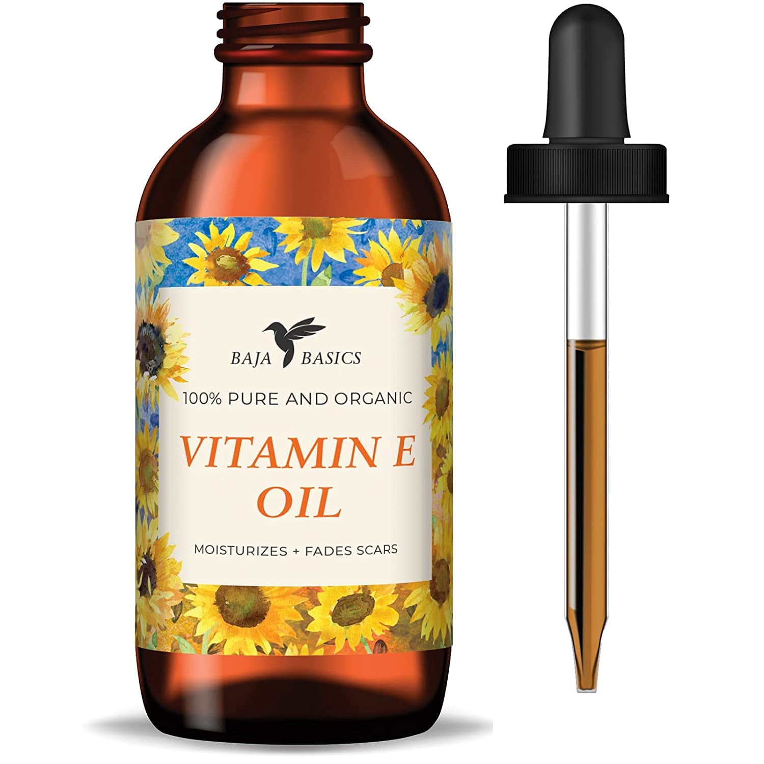 Baja Basics Pure Vitamin XEF1 E Oil, Moisturizer for Skin, Face, Body ...